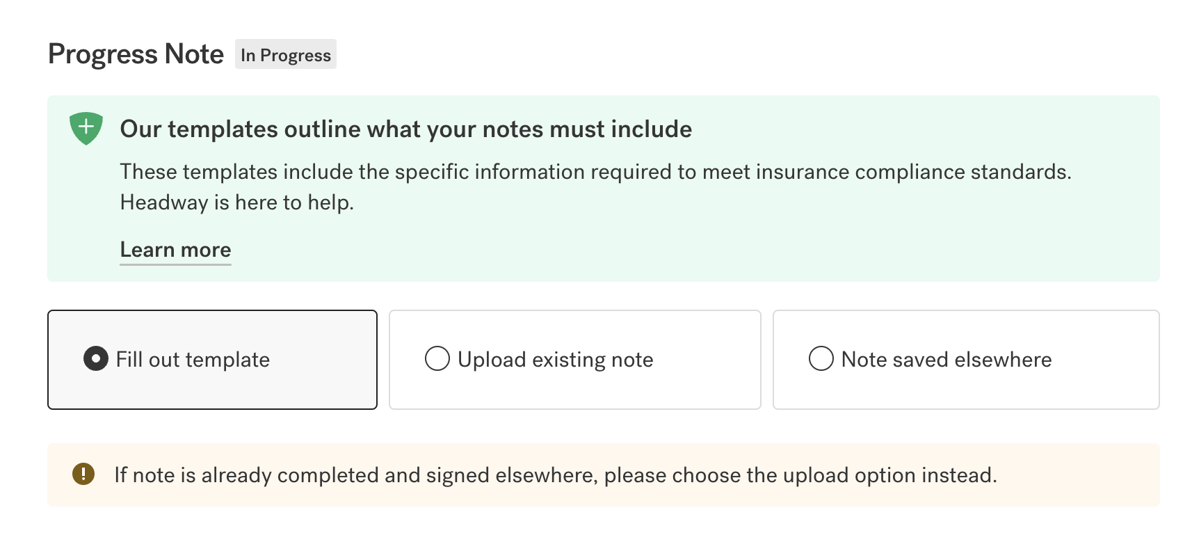Keeping progress notes on Headway – Headway