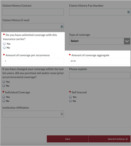 Adding professional liability details in CAQH – Headway