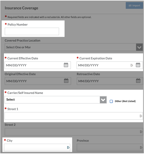 Adding professional liability details in CAQH – Headway